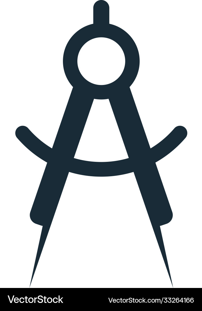 Architectural Compass Icon Royalty Free Vector Image