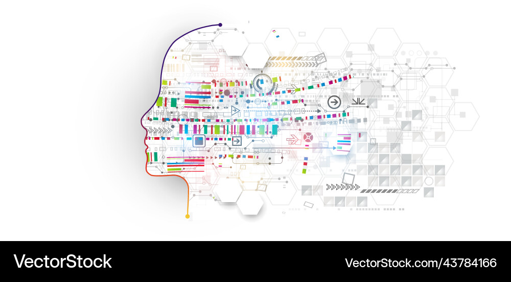 Artificial intelligence concept technology Vector Image
