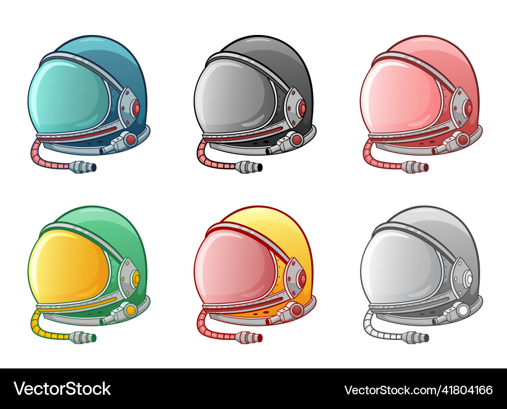 Astronaut helmet design isolated on white Vector Image