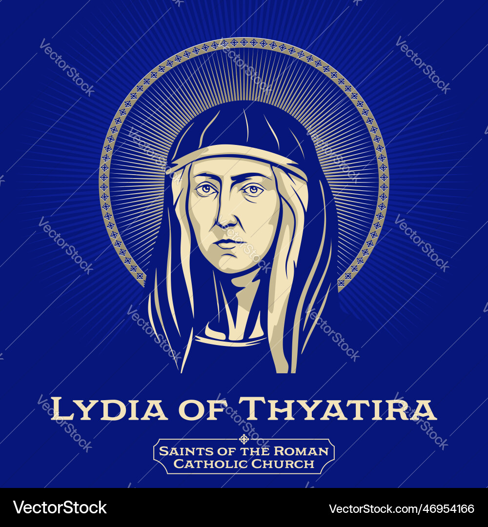 Catholic saints lydia of thyatira Royalty Free Vector Image