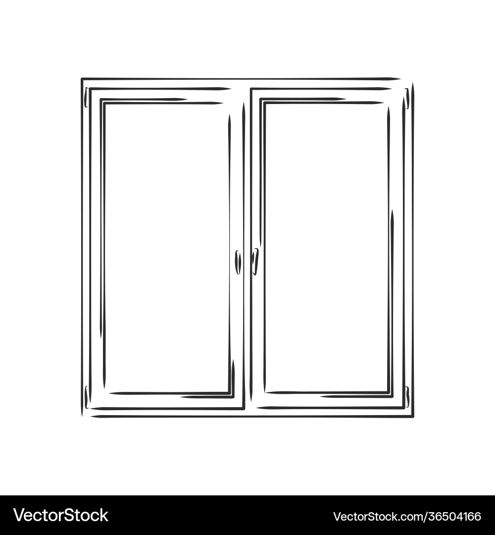Modern Window Sketch Royalty Free Vector Image