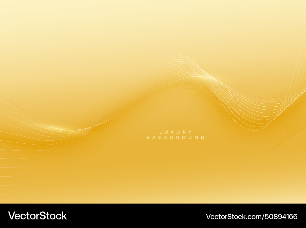 Premium golden flowing smooth lines background Vector Image