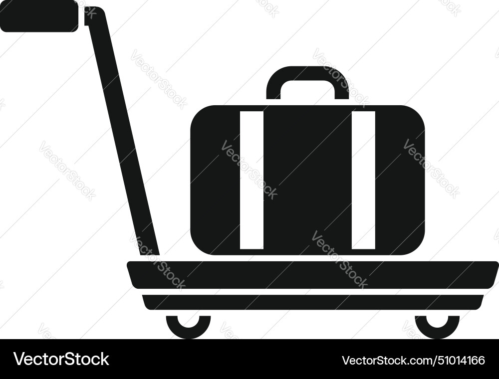 Support move luggage trolley icon simple Vector Image
