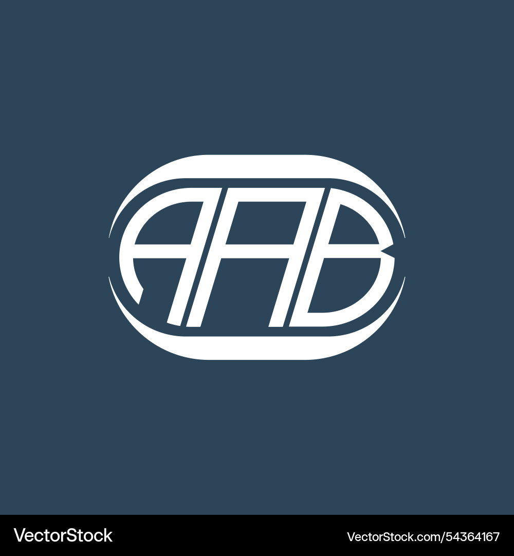 Aab abstract monogram logo design Royalty Free Vector Image