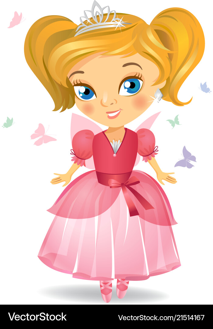 Adorable Fairy Princess Royalty Free Vector Image