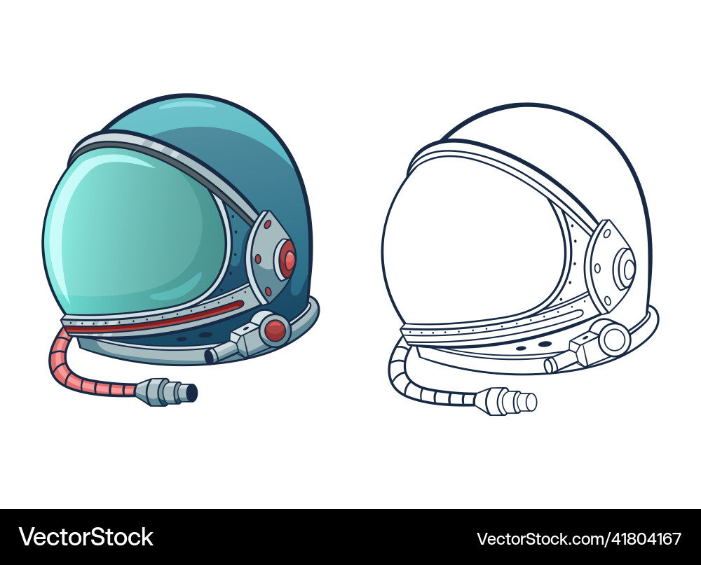 Astronaut helmet design isolated on white Vector Image