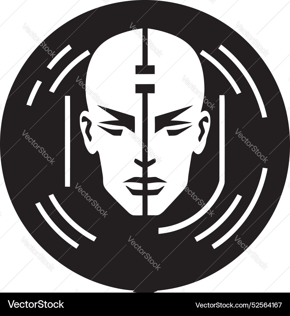 Binary bandit digital cyber thief graphic code Vector Image