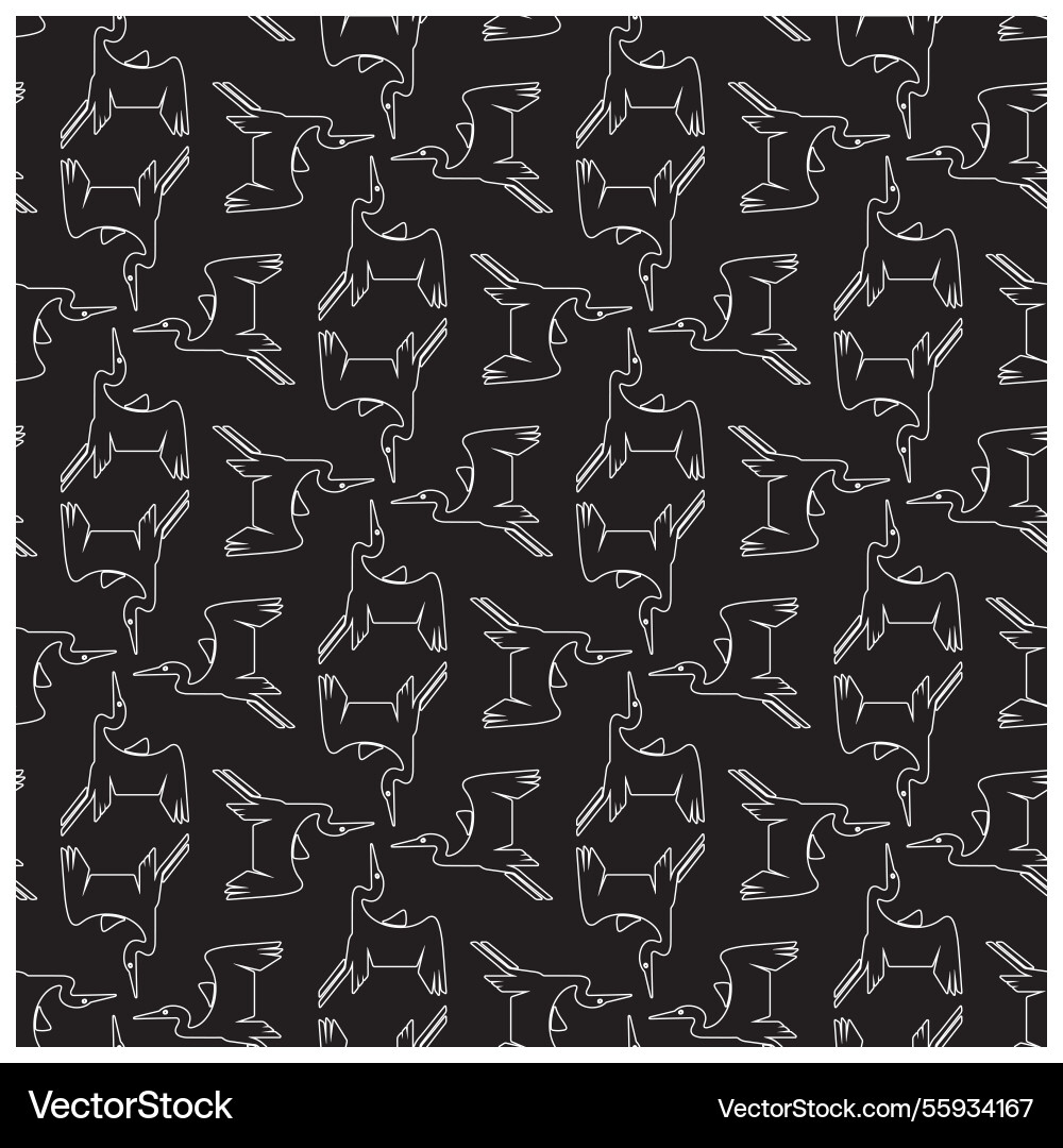 Birds repeat print placement Royalty Free Vector Image