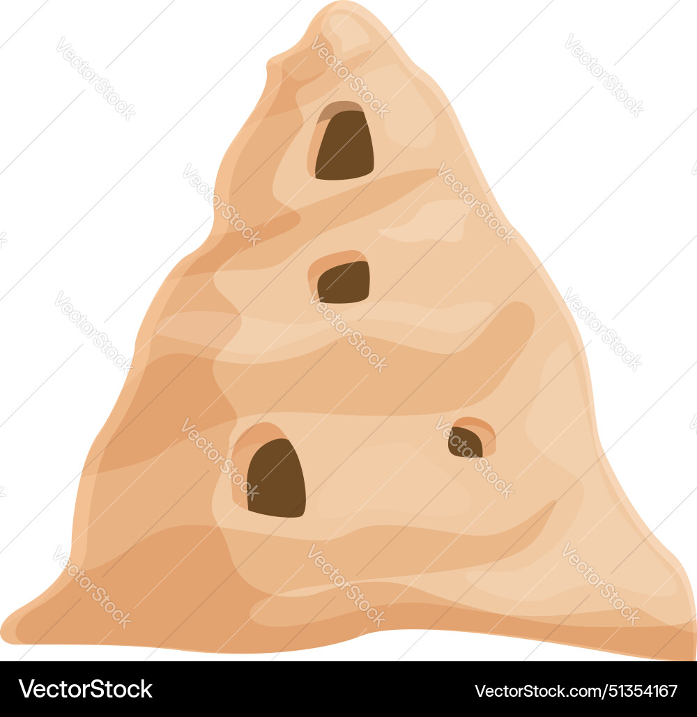 Cartoon of a desert ant hill Royalty Free Vector Image
