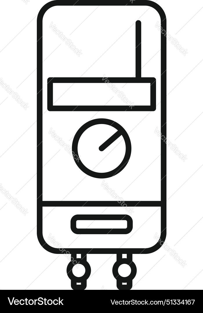 Line art of a boiler Royalty Free Vector Image