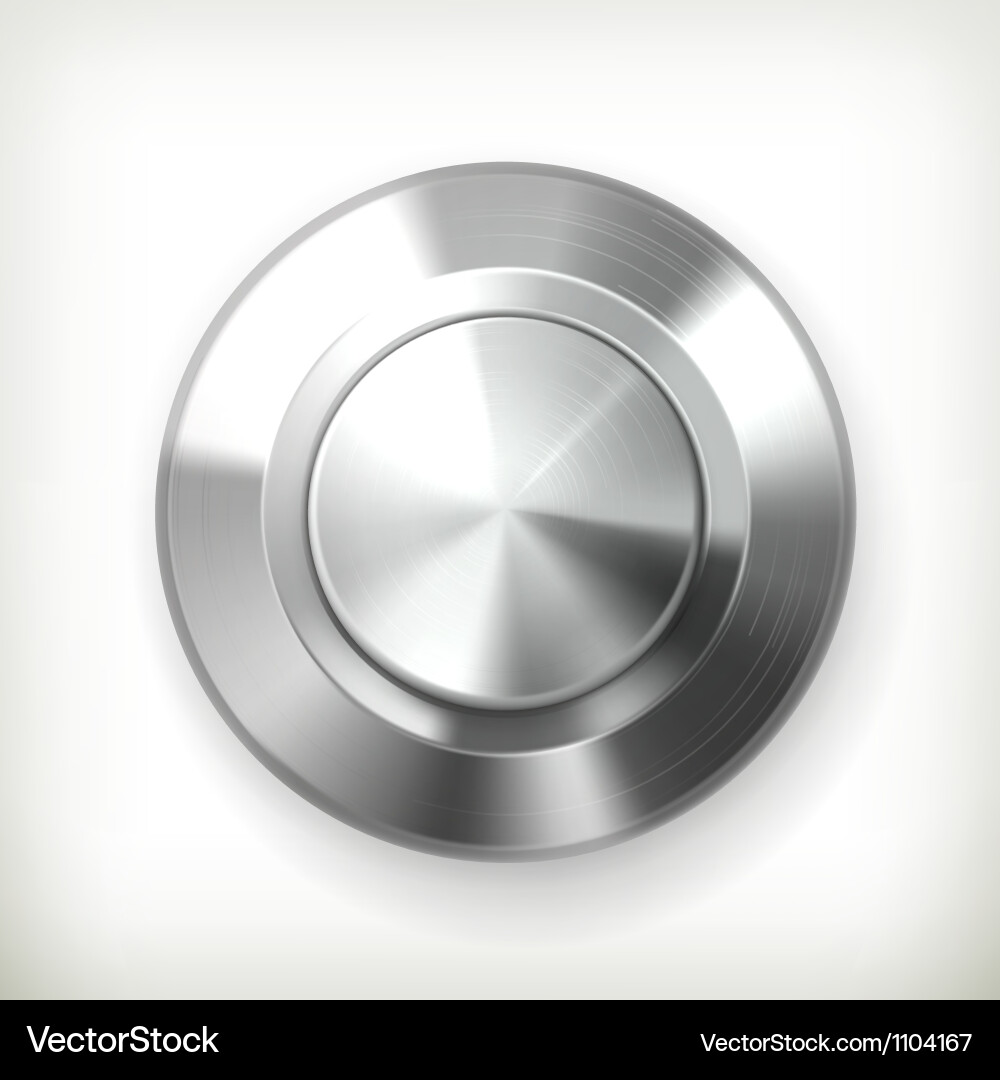 Metallic Button Royalty Free Vector Image - VectorStock