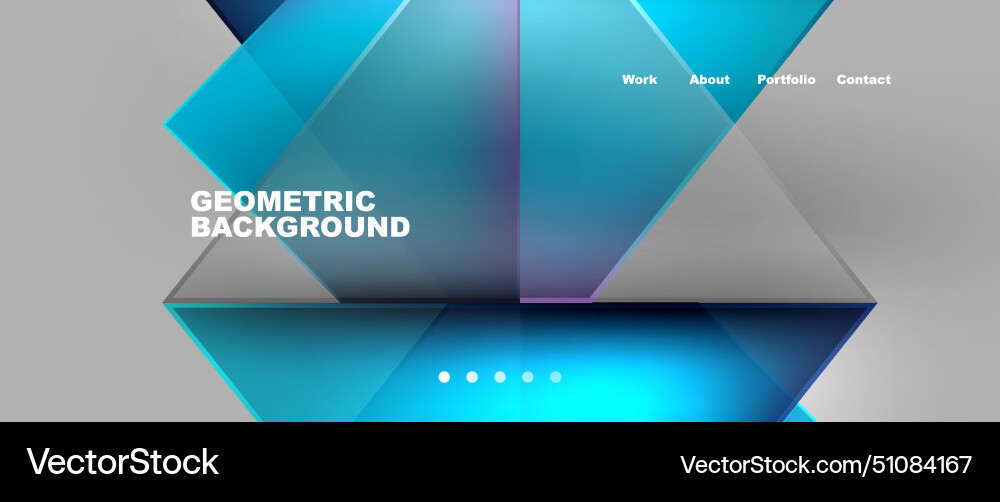 Symmetry in a geometric background with blue Vector Image