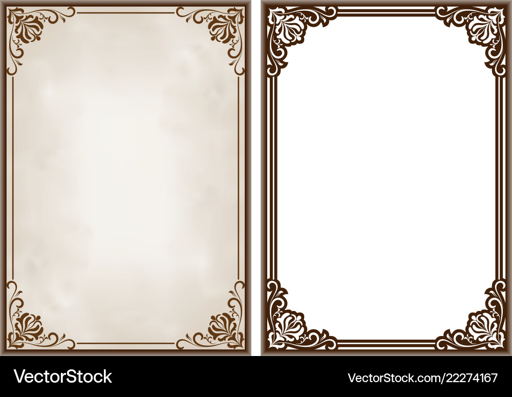 Vintage Filigree Frame Royalty Free Vector Image