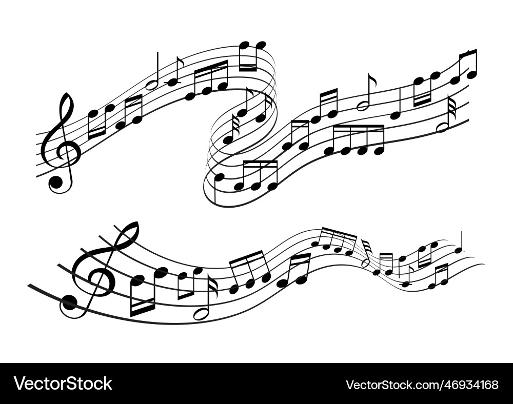 Abstract music notes background Royalty Free Vector Image