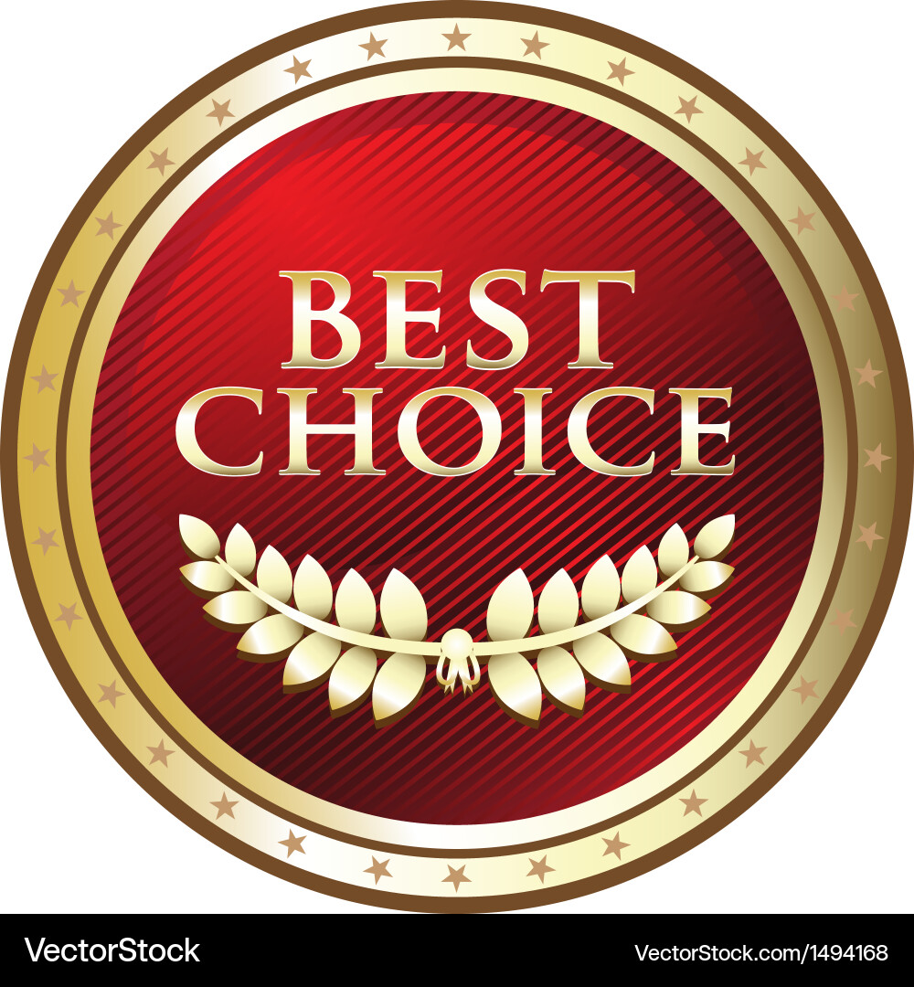 Best choice medal Royalty Free Vector Image - VectorStock