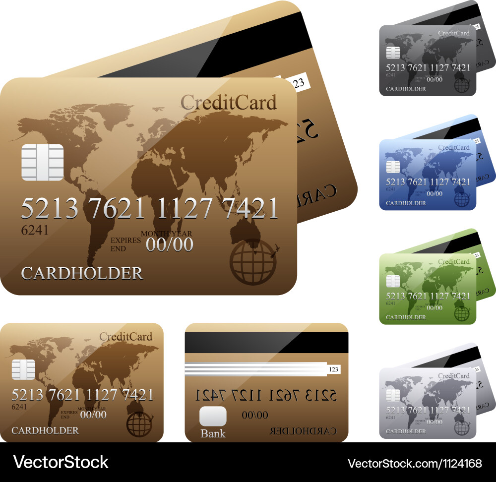Credit cards Royalty Free Vector Image - VectorStock