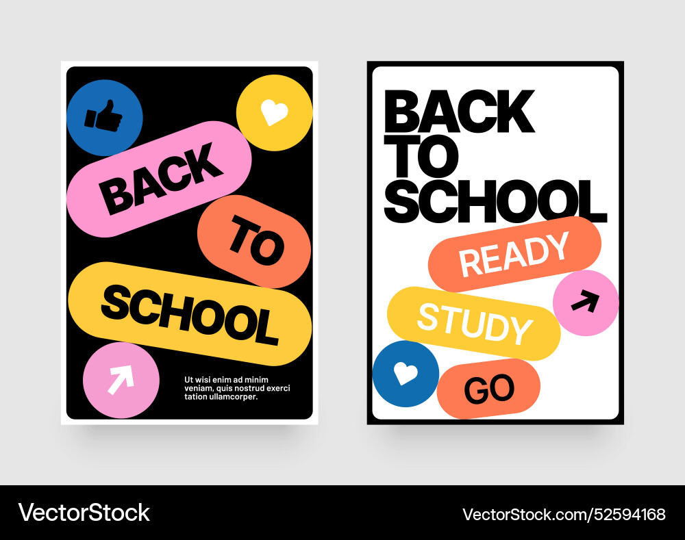 Design layout template for back to school Vector Image