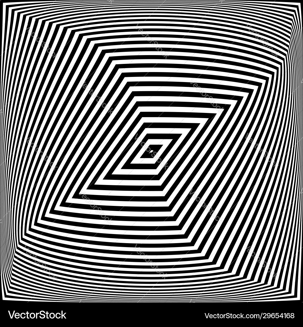 Dynamic Op Art Illusion Royalty Free Vector Image