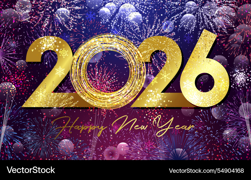 Great festive 2026 night eve Royalty Free Vector Image