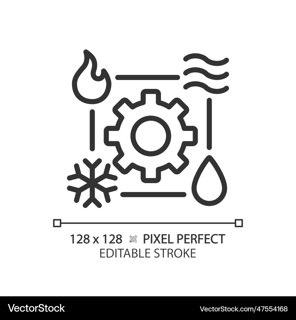 Hvac linear icon Royalty Free Vector Image - VectorStock