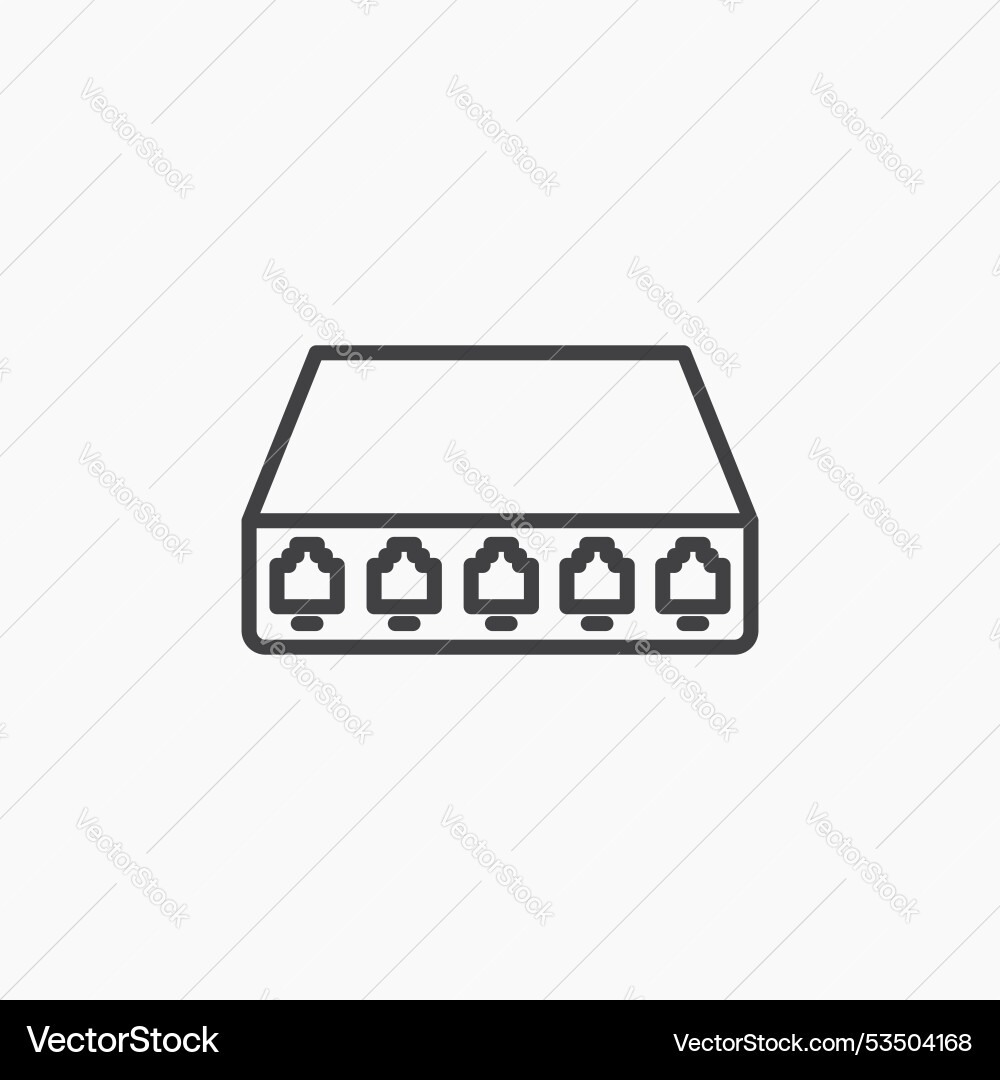 Network switchline in thin line black color flat Vector Image