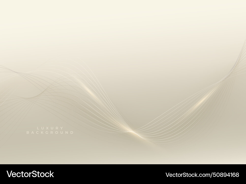 Premium wavy smooth lines background with shiny Vector Image