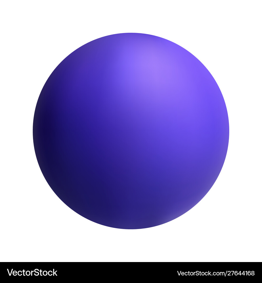 Purple ball on white isolated background Vector Image