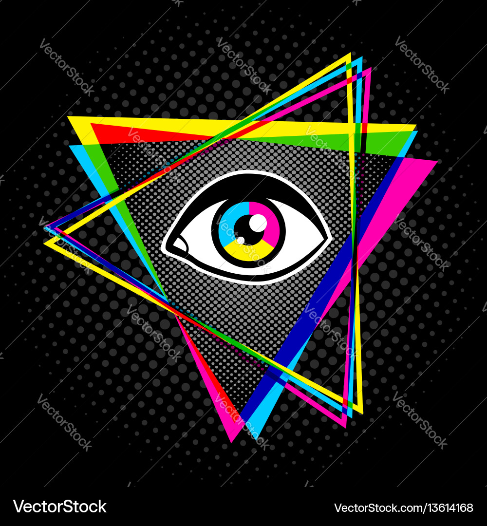 Pyramid and eye Royalty Free Vector Image - VectorStock