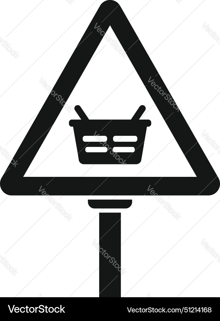 Store road sign icon simple locator Royalty Free Vector
