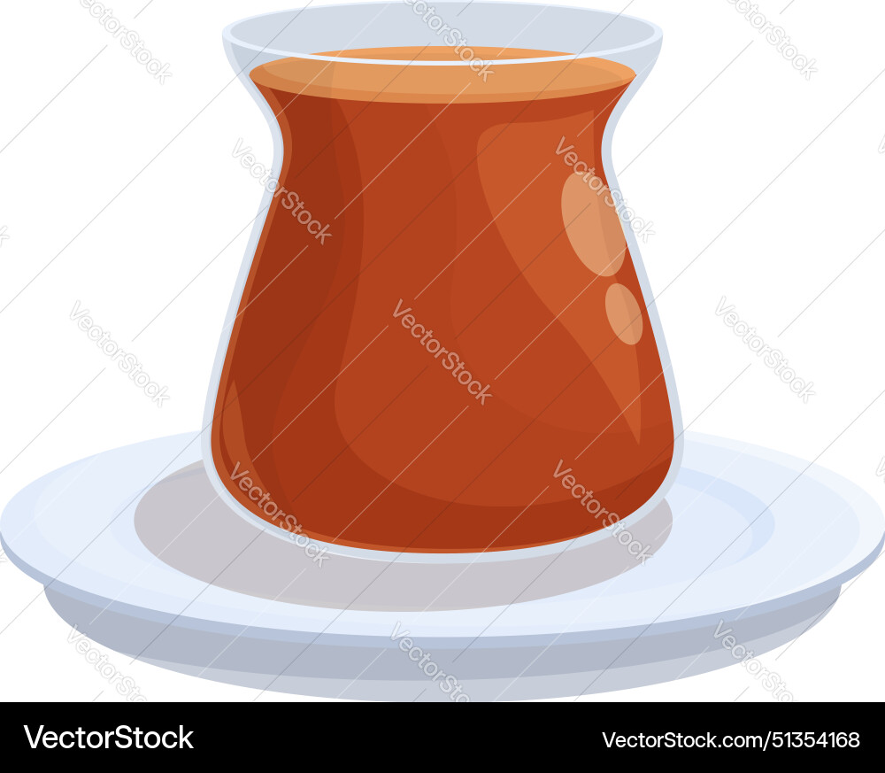 Traditional turkish coffee in a white cup Vector Image