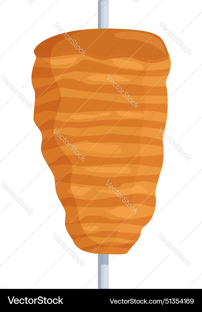 A shawarma meat spit Royalty Free Vector Image