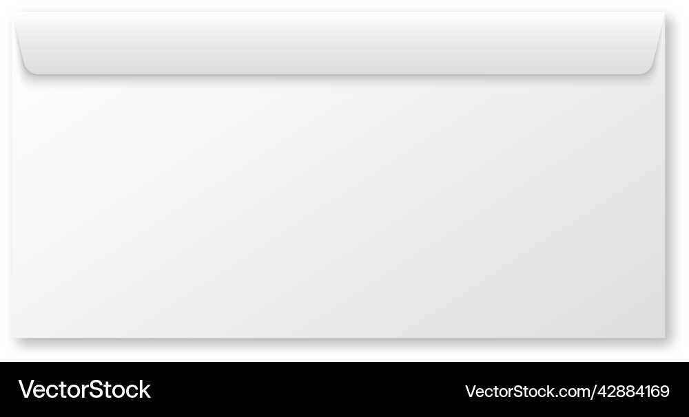 Blank paper envelope white realistic mail letter Vector Image