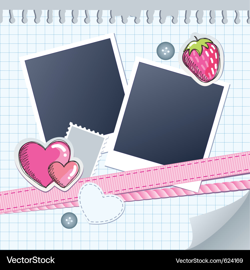 Cute frame for photos Royalty Free Vector Image
