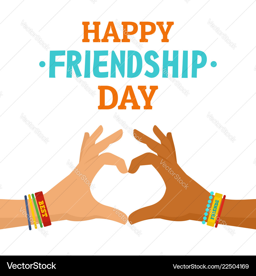Friendship Day Concept - Heart Hands Royalty Free Vector