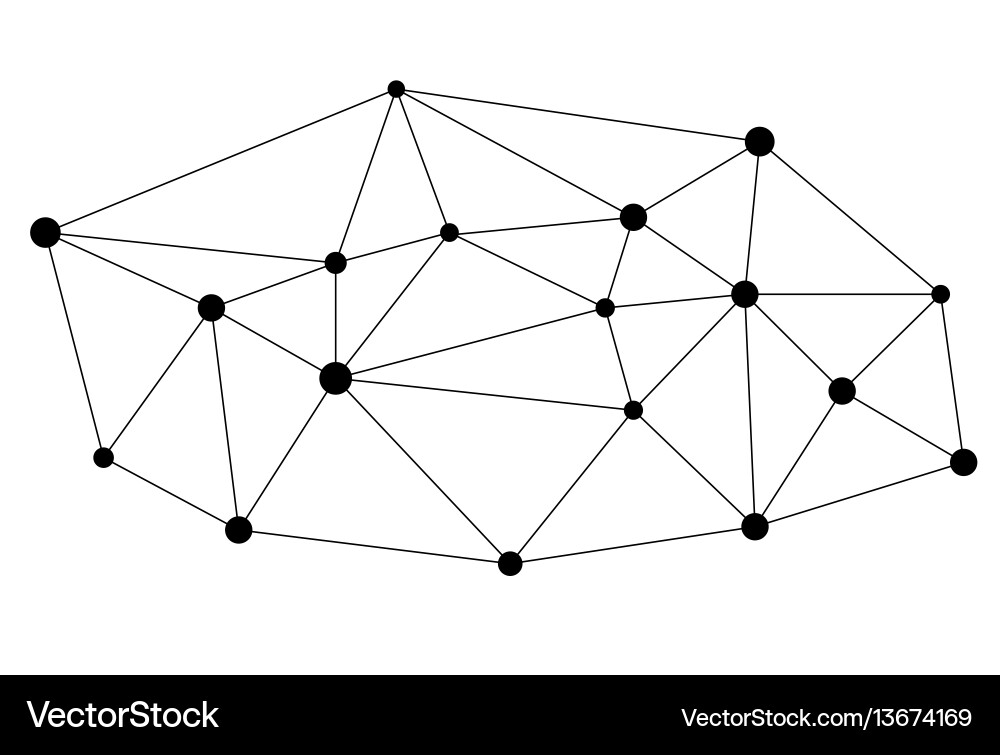Network background abstract polygon Royalty Free Vector