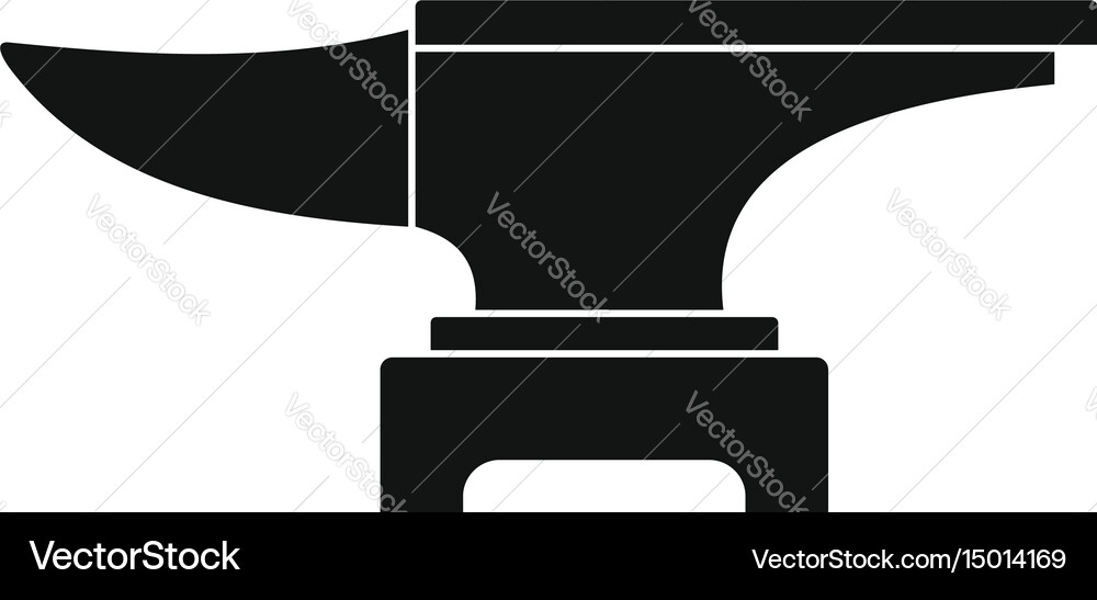 Simple Black Anvil Icon Royalty Free Vector Image