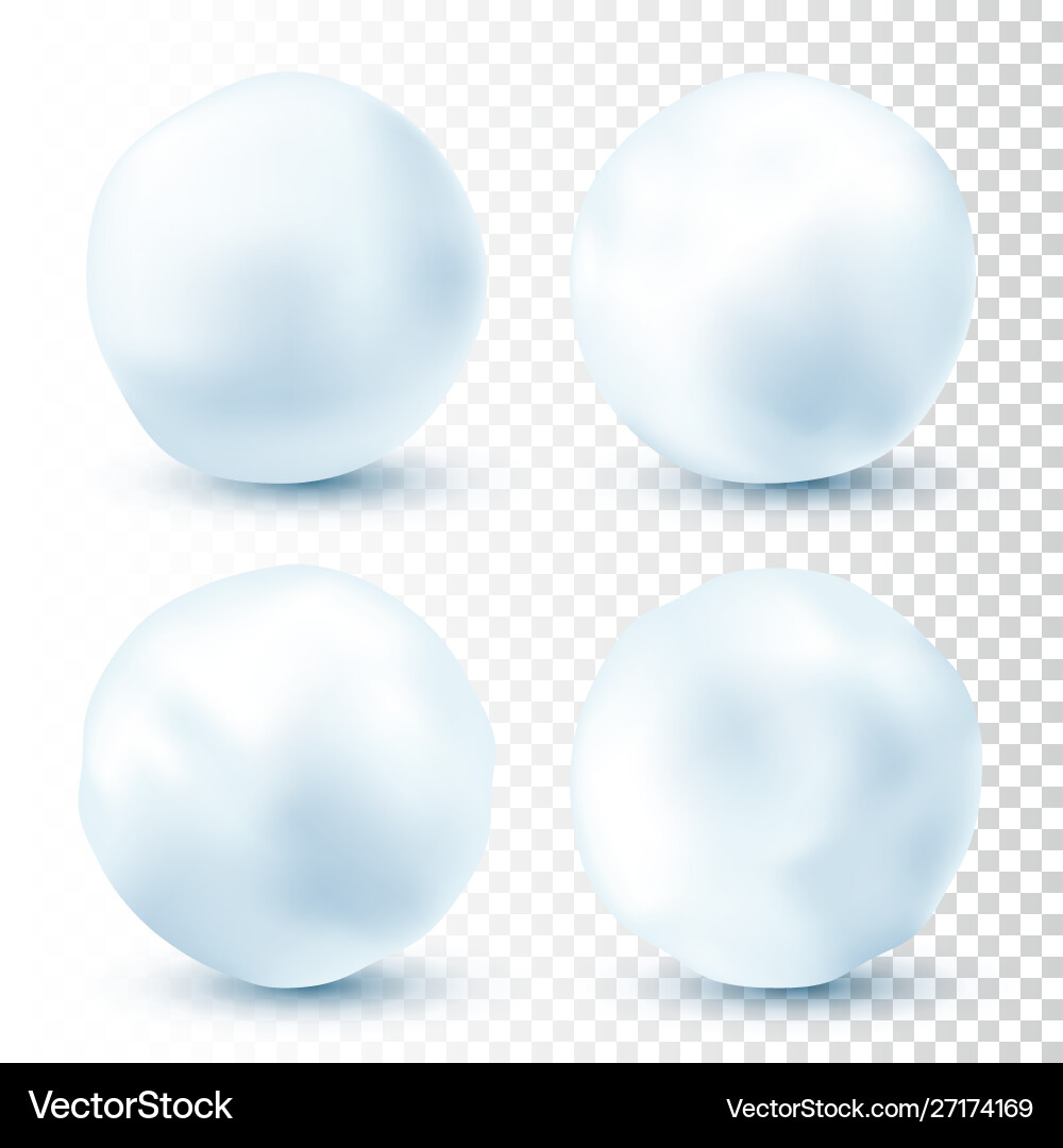 Snowball isolated on transparent background Vector Image