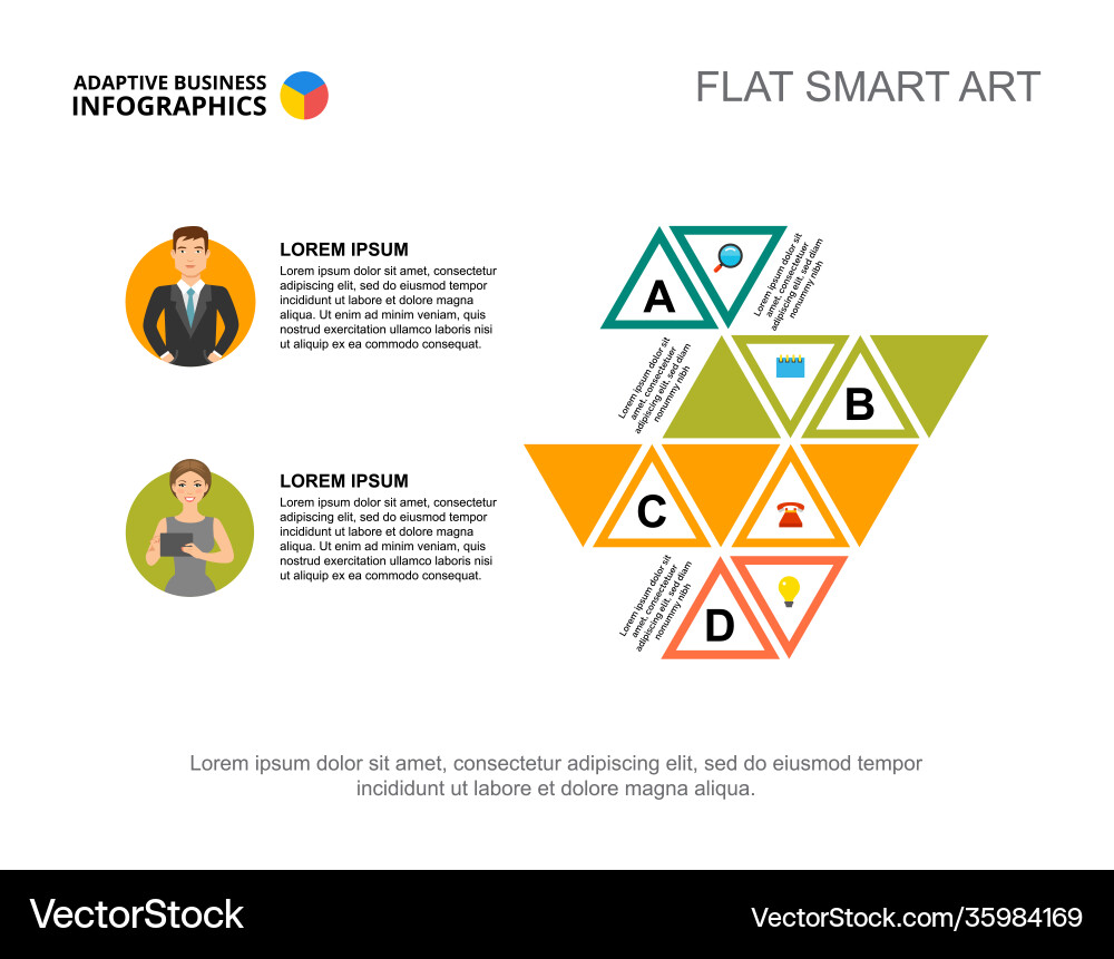 Two options process chart template Royalty Free Vector Image