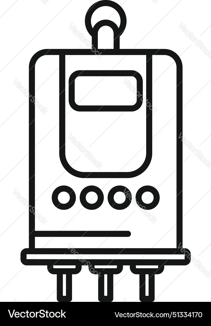 A modern water heater icon Royalty Free Vector Image