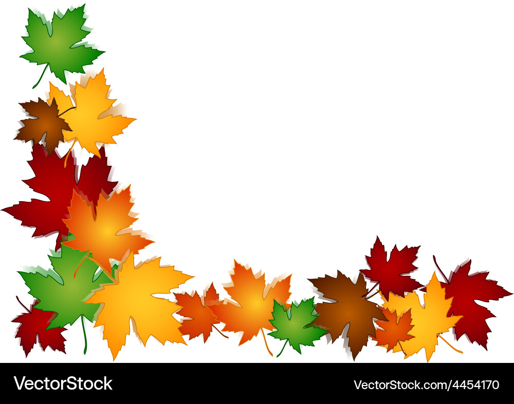 Autumn Maple Leaf Border Royalty Free Vector Image