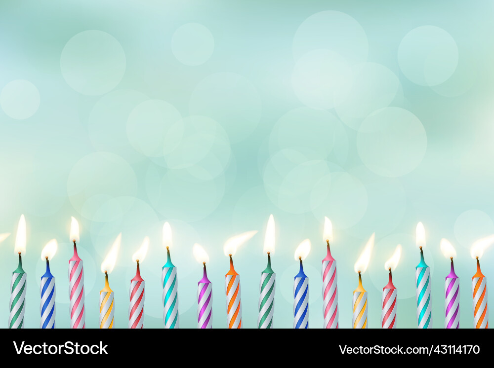 Birthday candles realistic Royalty Free Vector Image
