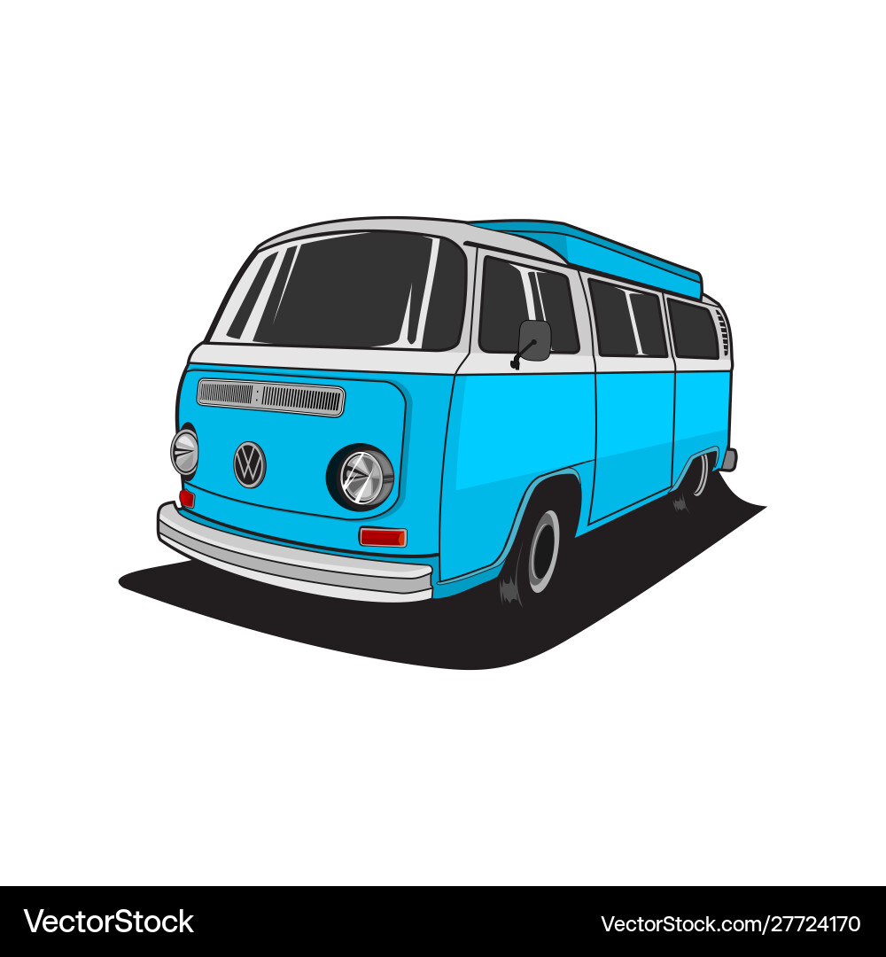 Classic van Royalty Free Vector Image - VectorStock