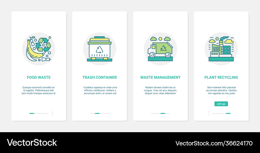 Environmental protection recycling plant ux ui Vector Image