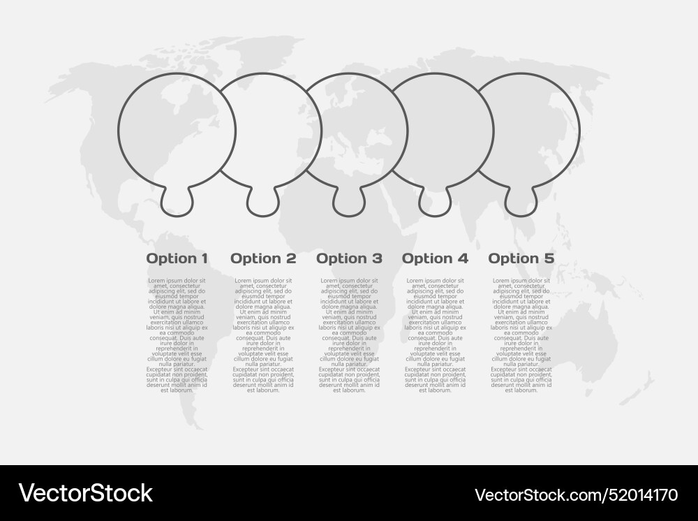 Five steps line infographic puzzle template Vector Image