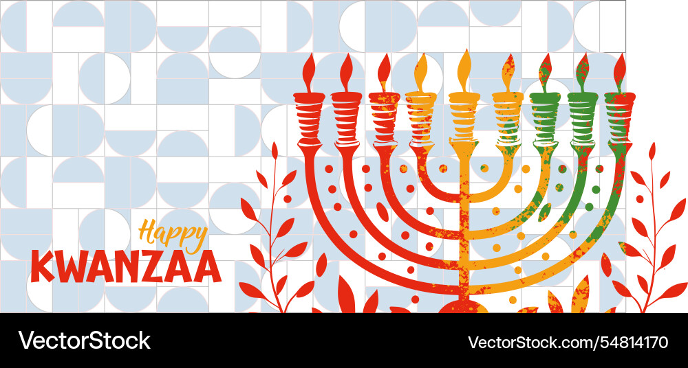 Happy kwanzaa background banner card Royalty Free Vector