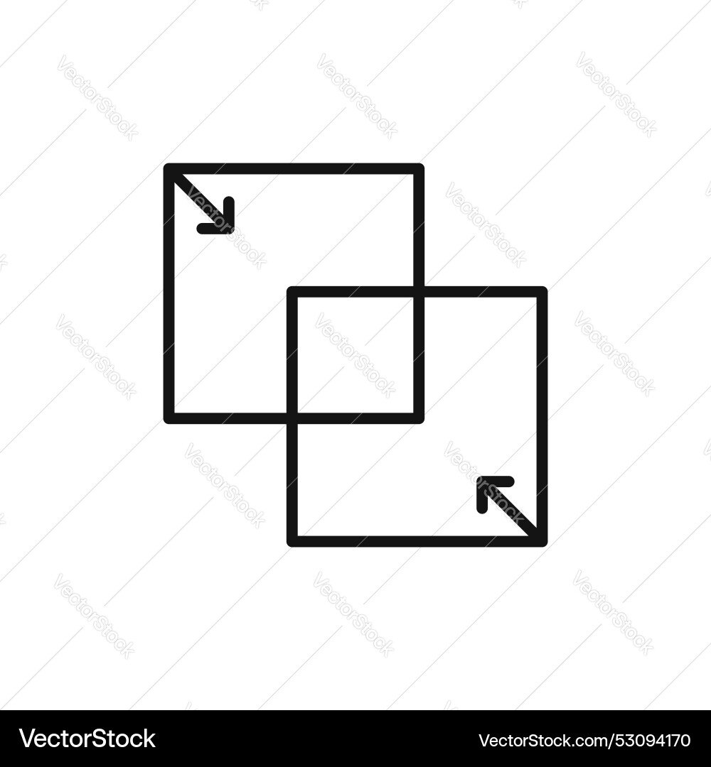 Merge icon isolated on white background Royalty Free Vector