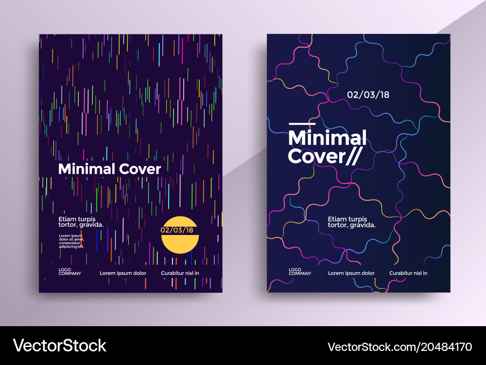 Minimal covers design set Royalty Free Vector Image