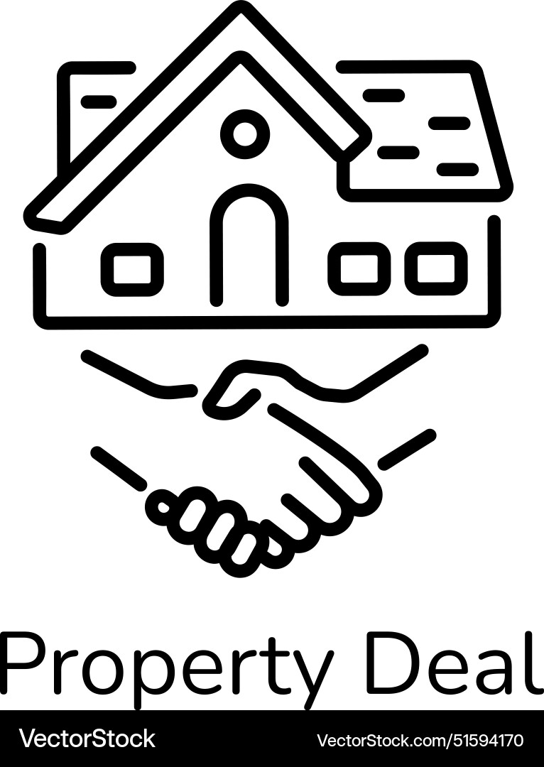 Property deal Royalty Free Vector Image - VectorStock