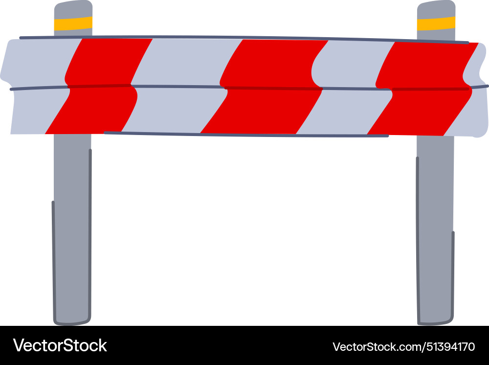 Road guard rails cartoon Royalty Free Vector Image