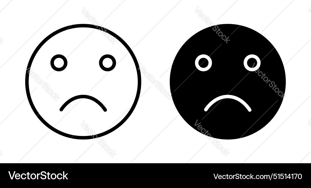 Sad icon Royalty Free Vector Image - VectorStock
